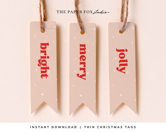 Personalized Pink Boho Chic Christmas Tree Holiday Tag Gift - Etsy