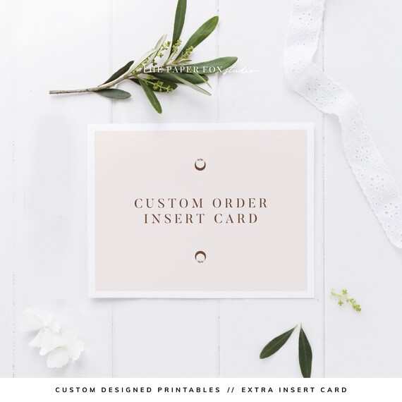 Custom Insert Card Design Matching Invitation Suite Insert | Etsy
