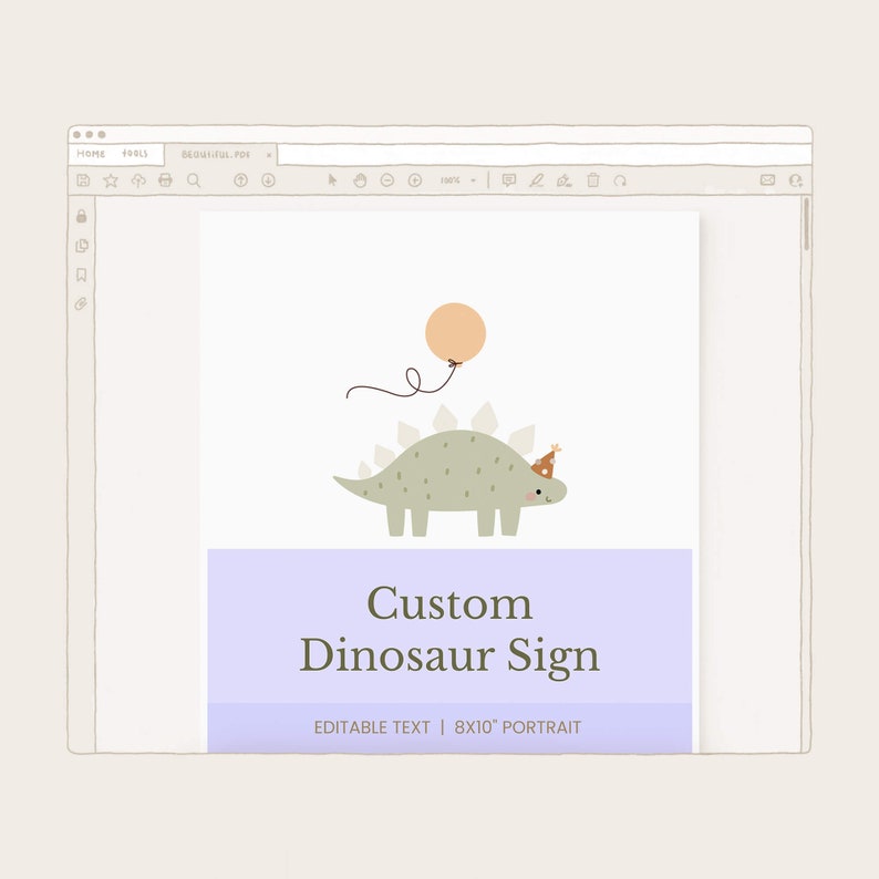 Printable Dinosaur Parade Party Sign Set 8x10 Editable - Etsy