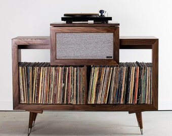 Mid Century Modern Record Player Stand Vinyl Storage Cabinet - Etsy