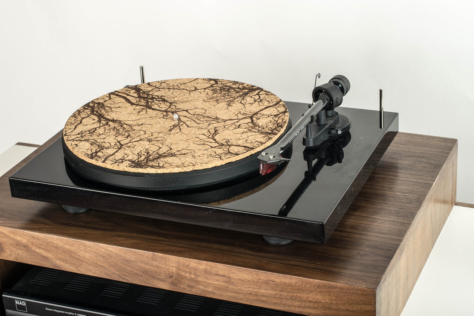 Mid Century Modern Walnut Record Player Stand Vinyl Storage | Etsy