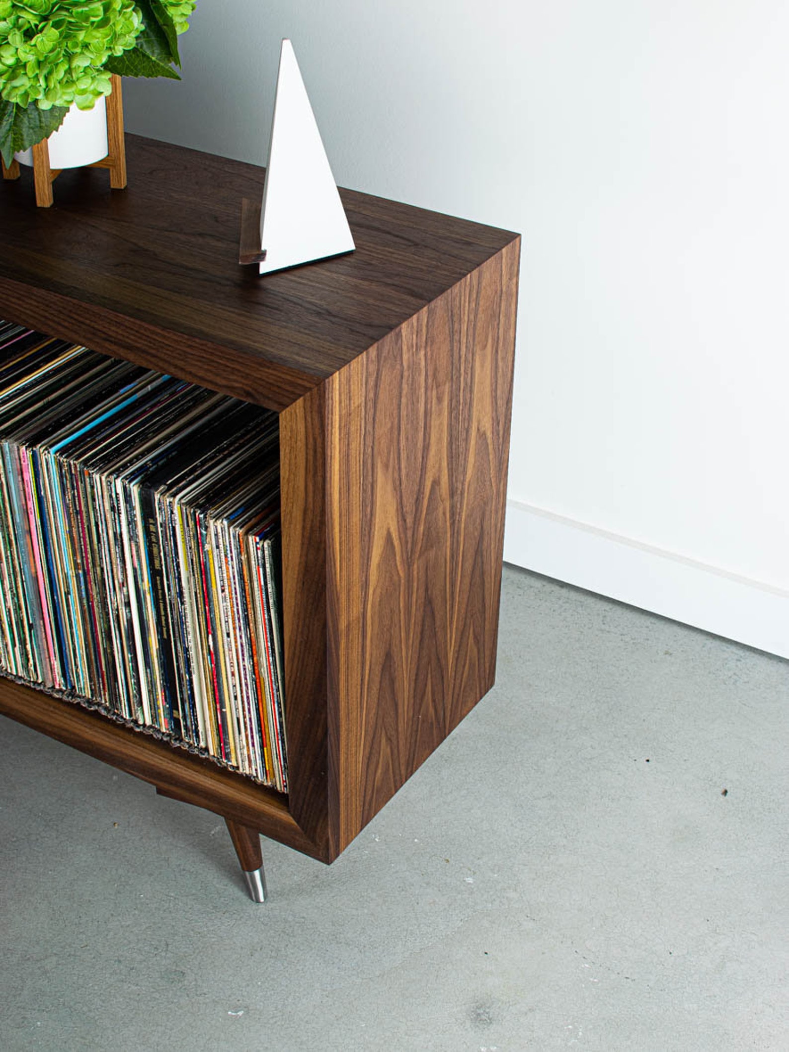 Fillmore 48" - Mid Century Modern Record Player Stand & Vinyl Storage ...