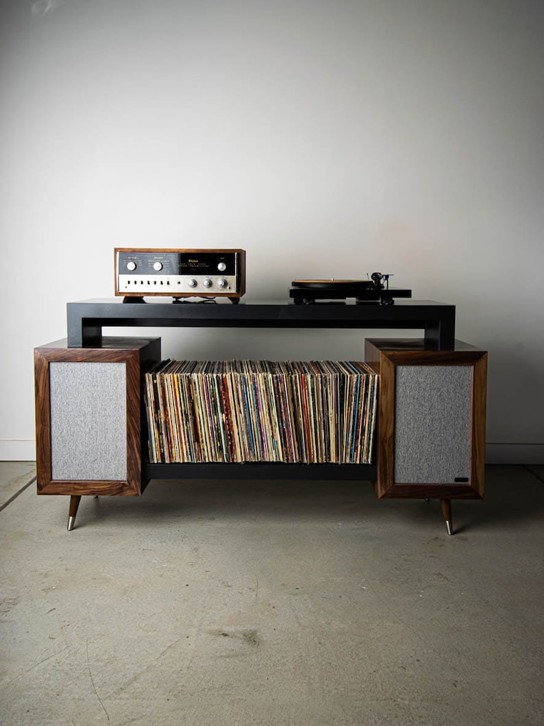 Hampton Mid Century Modern Record Player Stand & Vinyl - Etsy
