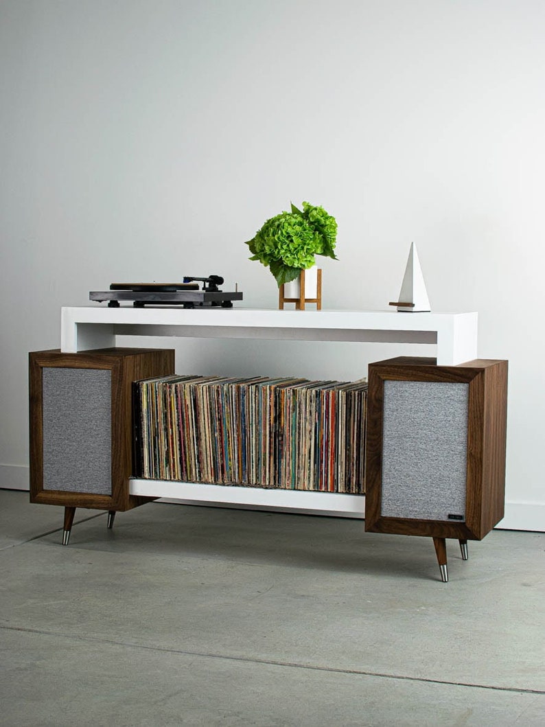 Hampton Mid Century Modern Record Player Stand & Vinyl - Etsy
