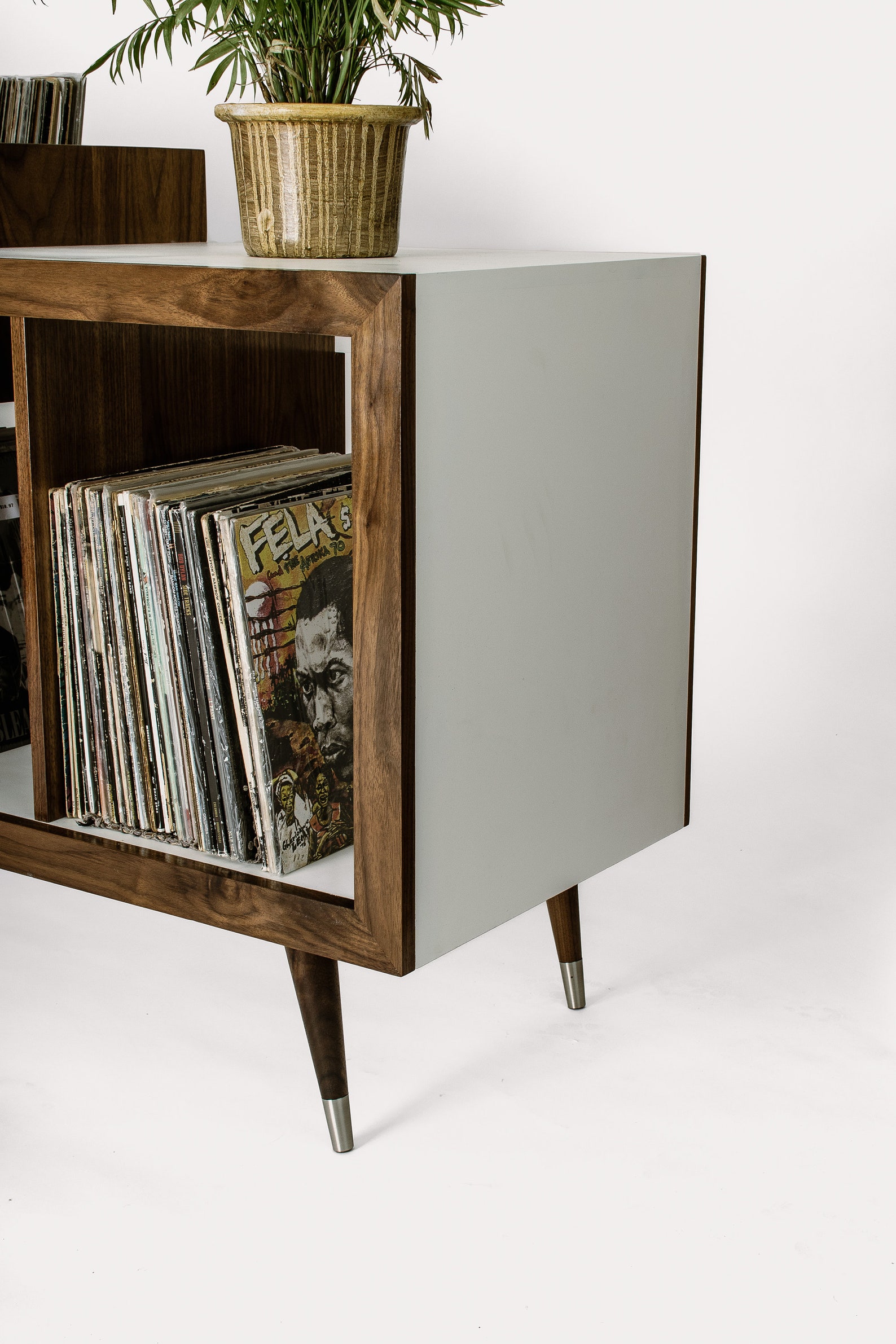 Riviera 80" Offset - Mid Century Modern Record Player Stand & Vinyl ...