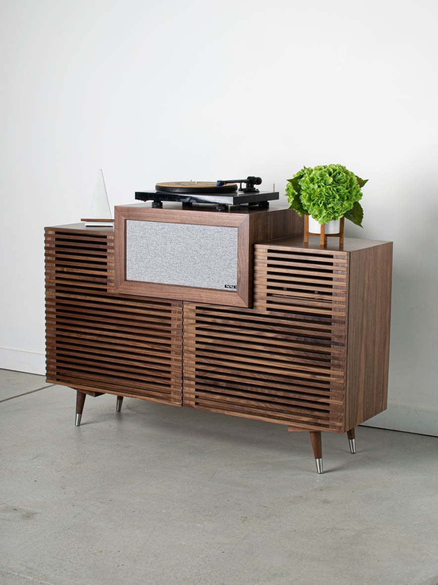 Apollo for Sonos 53" Offset - Mid Century Modern Record Player Stand ...