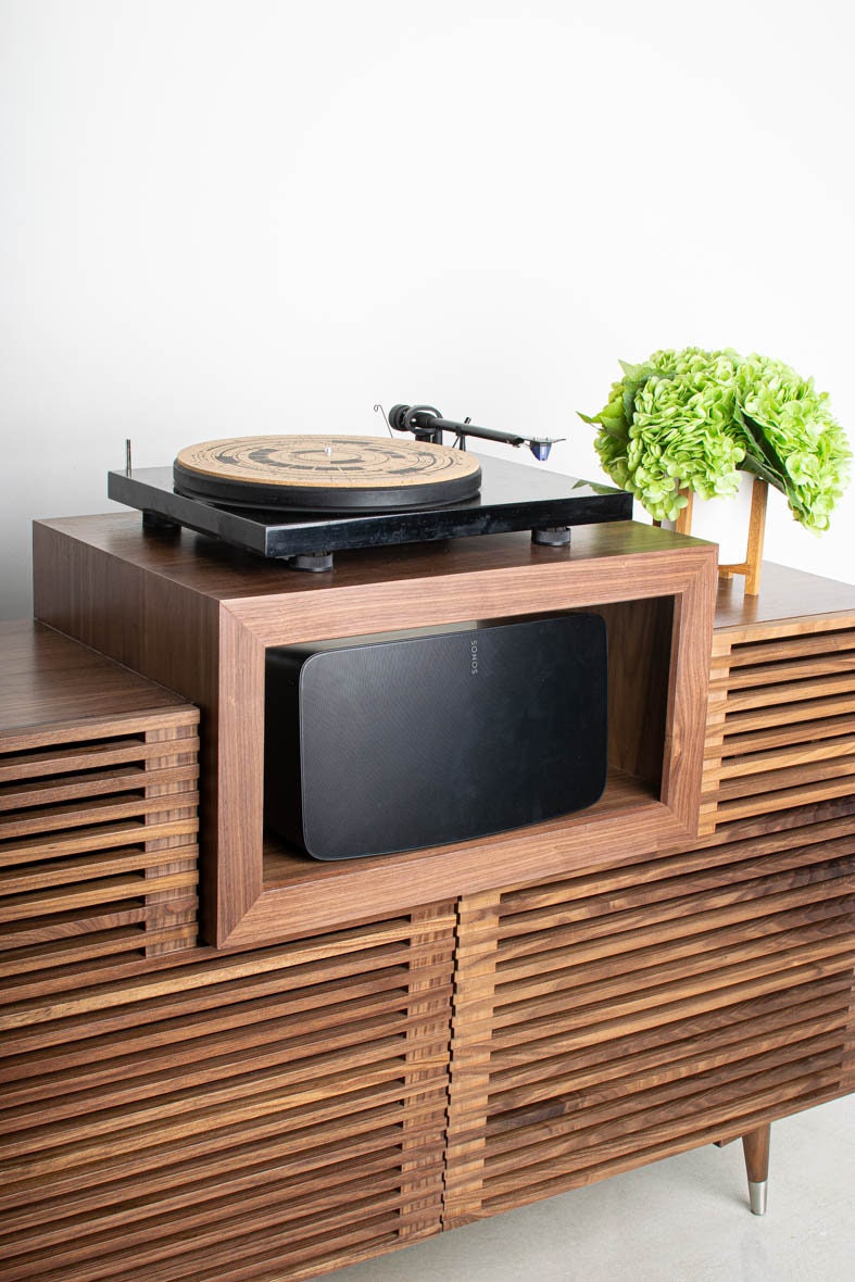 Apollo for Sonos 53" Offset - Mid Century Modern Record Player Stand ...