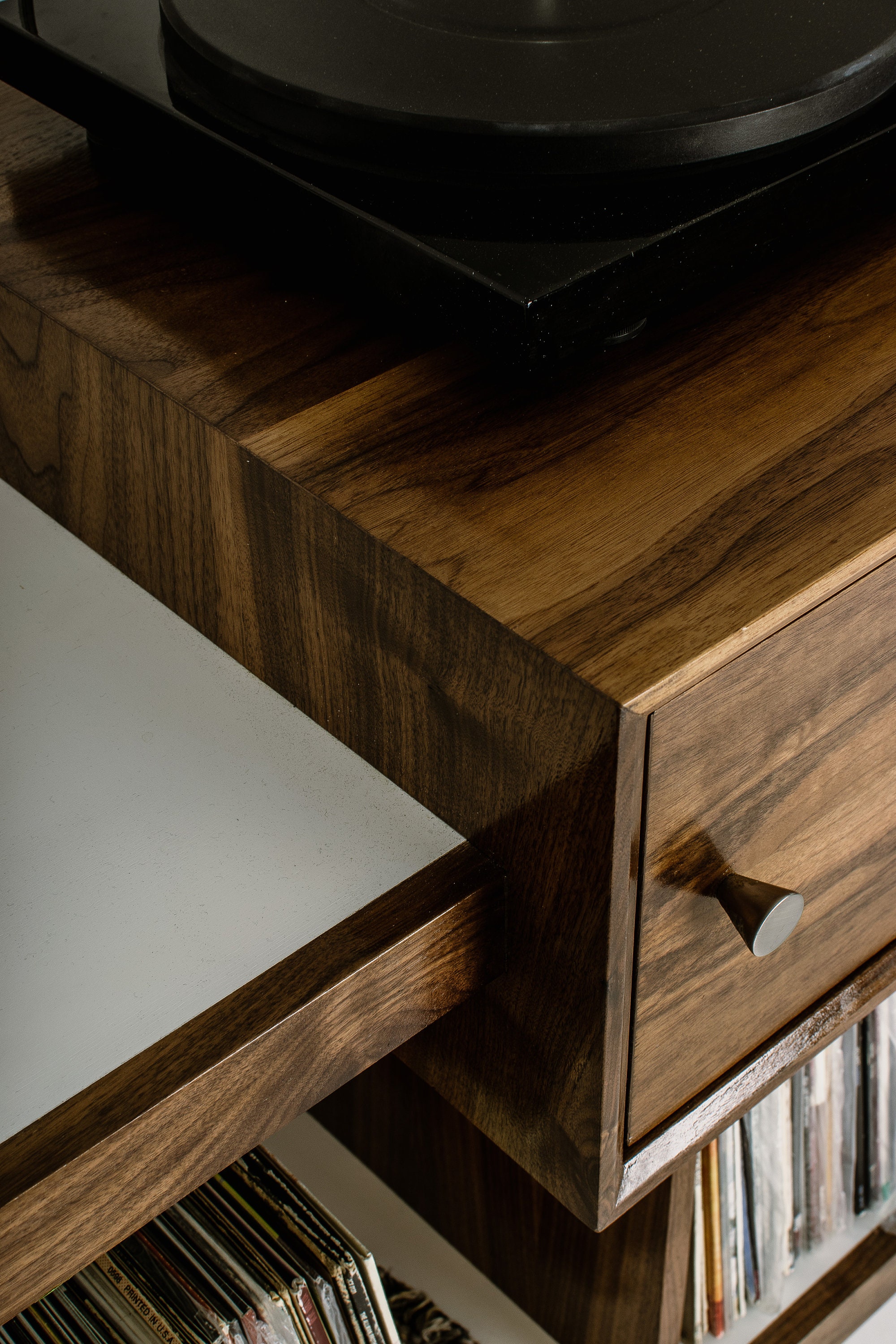 Riviera 80" Offset - Mid Century Modern Record Player Stand & Vinyl ...