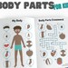 Body Parts Activities for Kids Bundle (dark Skin Tone) | Printable ...