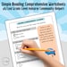 Grade 1 / 2 Reading Comprehension Worksheets Feature Community - Etsy