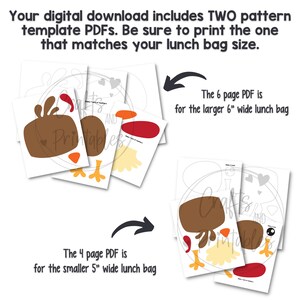 Paper Bag Turkey Craft Pattern Template | SVG Cut File + PDF Printable ...