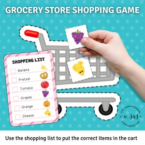 Pretend Play Grocery Store Shopping Game | Dramatic Play Activity ...