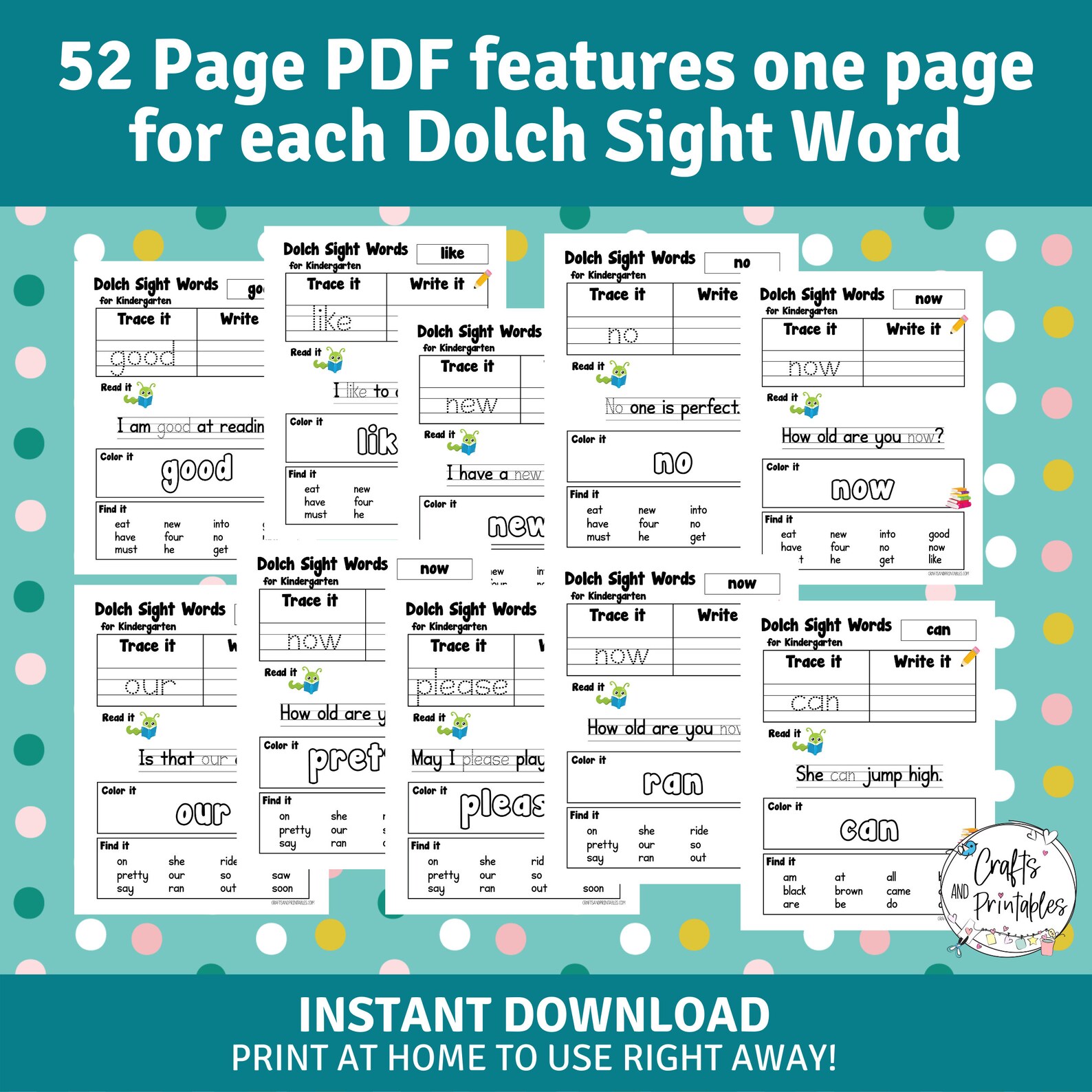 Teach Young Children How to Read With Dolch Sight Words - Etsy