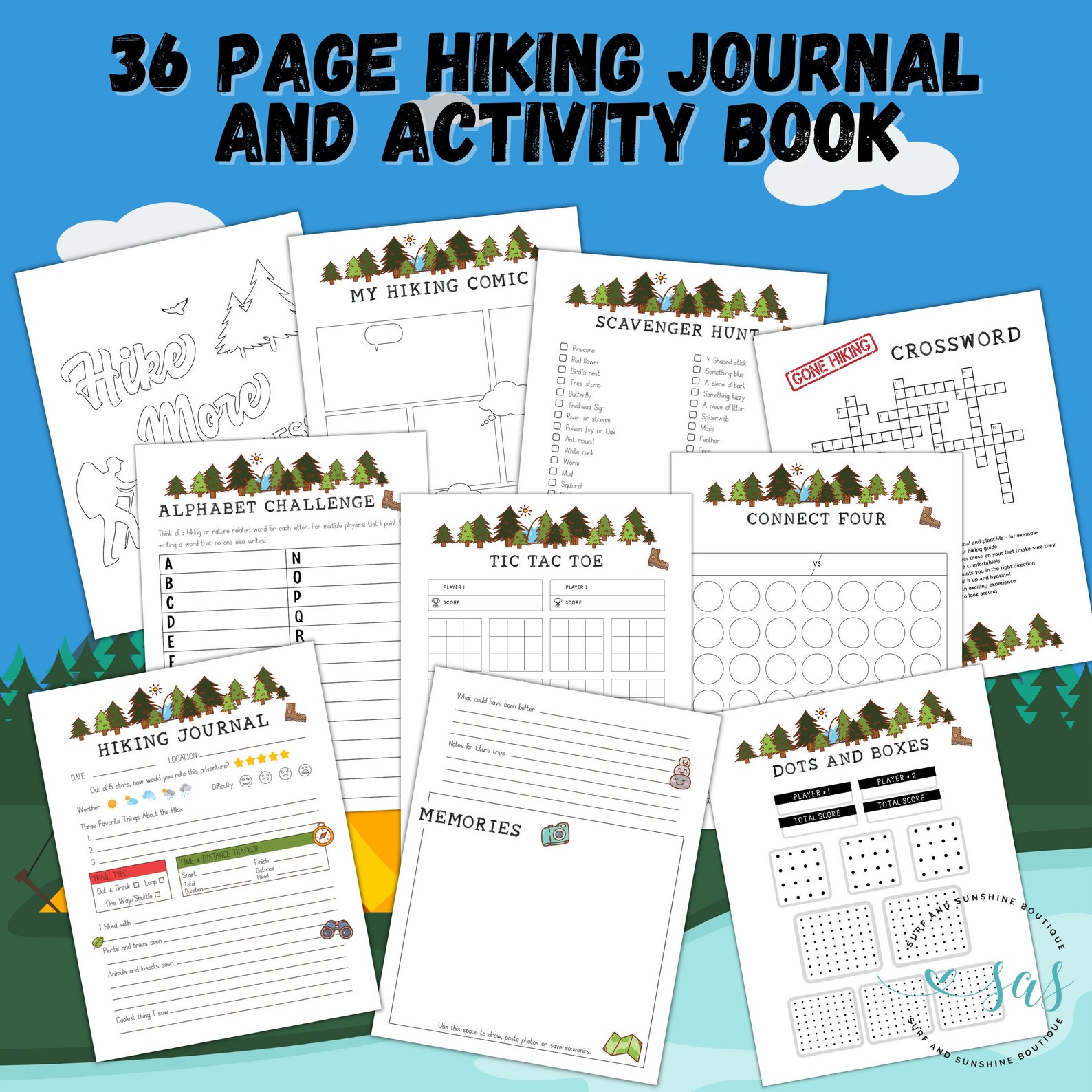 The Best Hiking Journal and Activity Book for Kids | 36 Pages ...