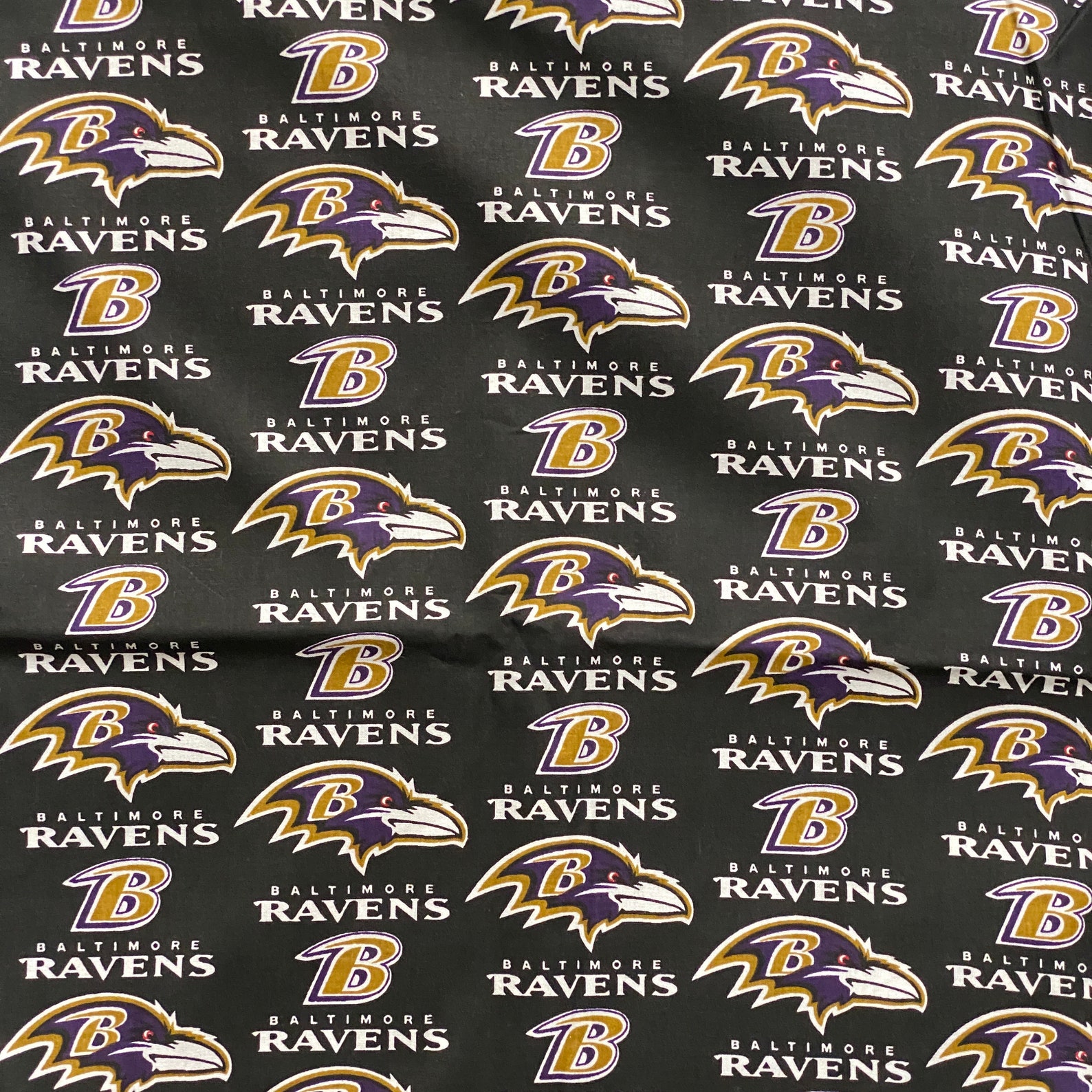 Baltimore. RAVENS NFL Football Licensed 100% Cotton Fabric **ships From ...