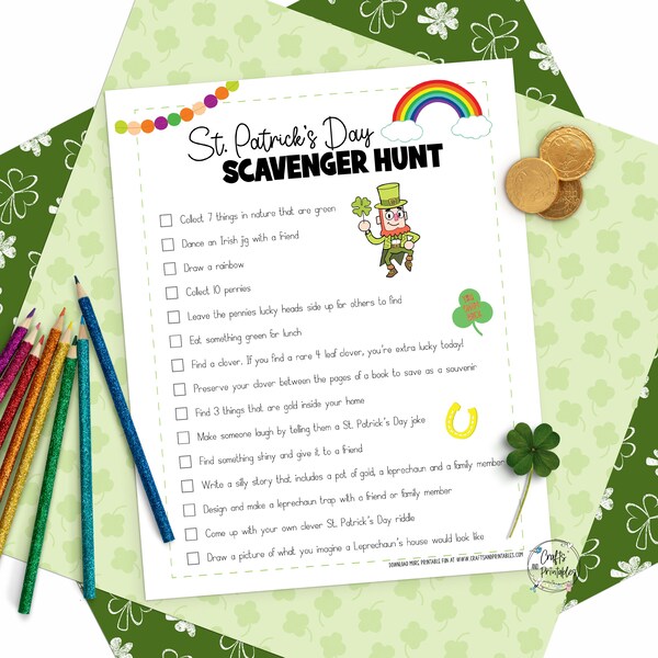 St Patricks Day Scavenger Hunt - Etsy