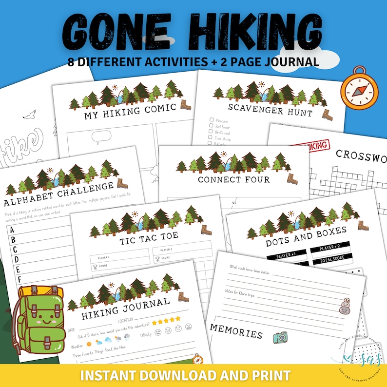 The Best Hiking Journal and Activity Book for Kids | 36 Pages ...