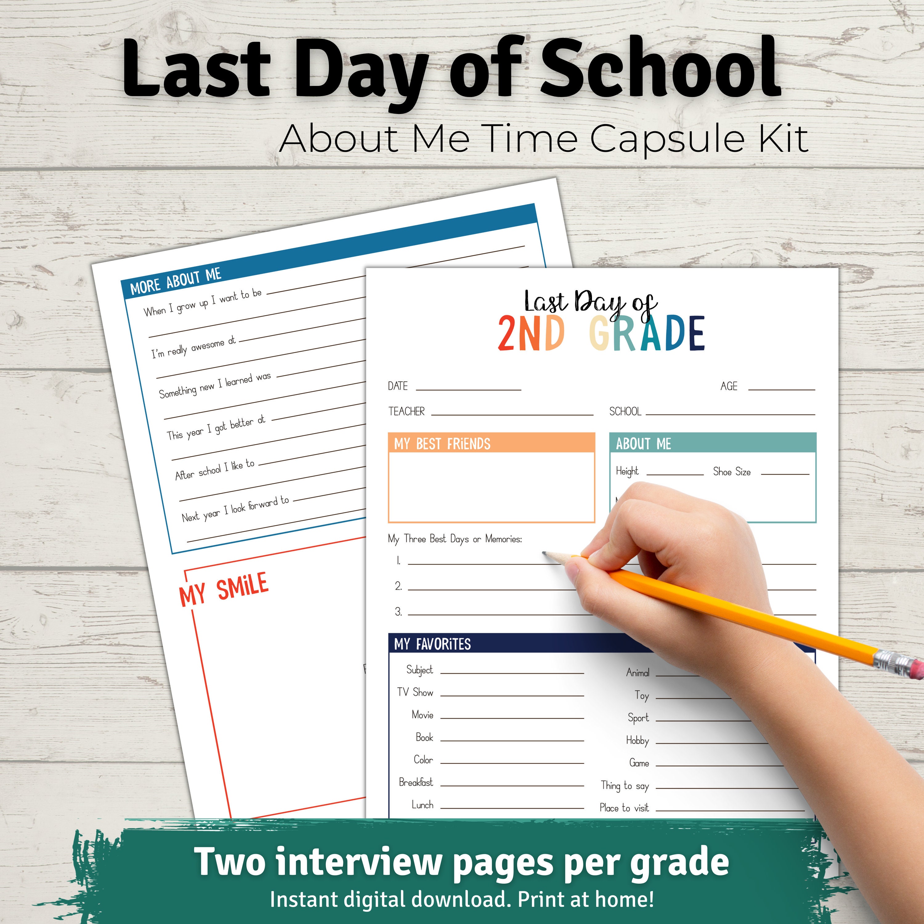 Last Day of School Interview All Grades Time Capsule Bundle - Etsy