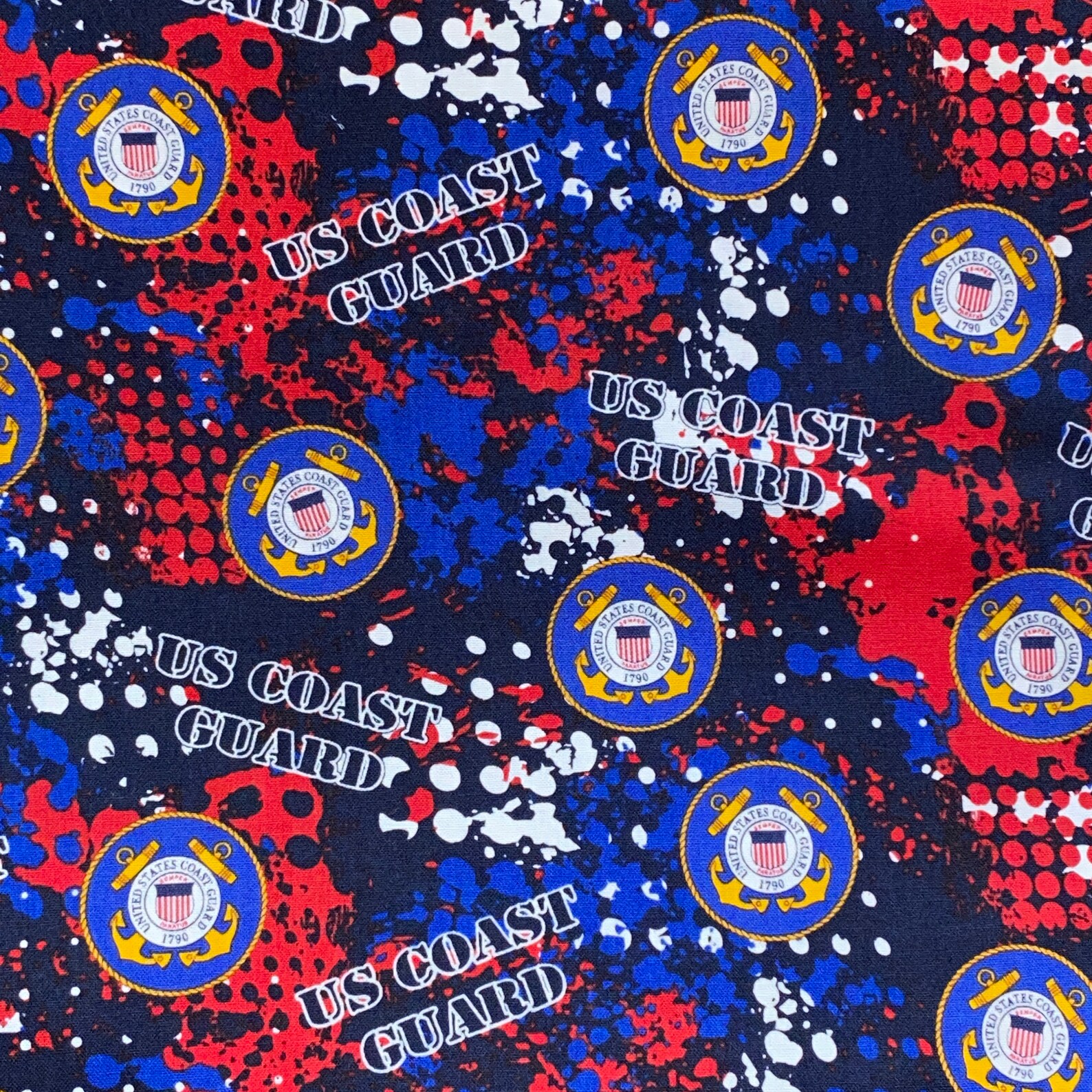 US. Coast Guard 100% Cotton Fabric ships From California | Etsy