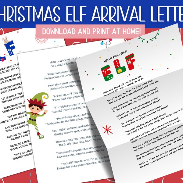 State Line Creations | Christmas Elf Arrival Letter – 3 Designs with an ...