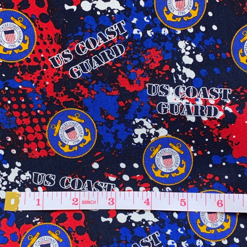 US. Coast Guard 100% Cotton Fabric ships From California - Etsy