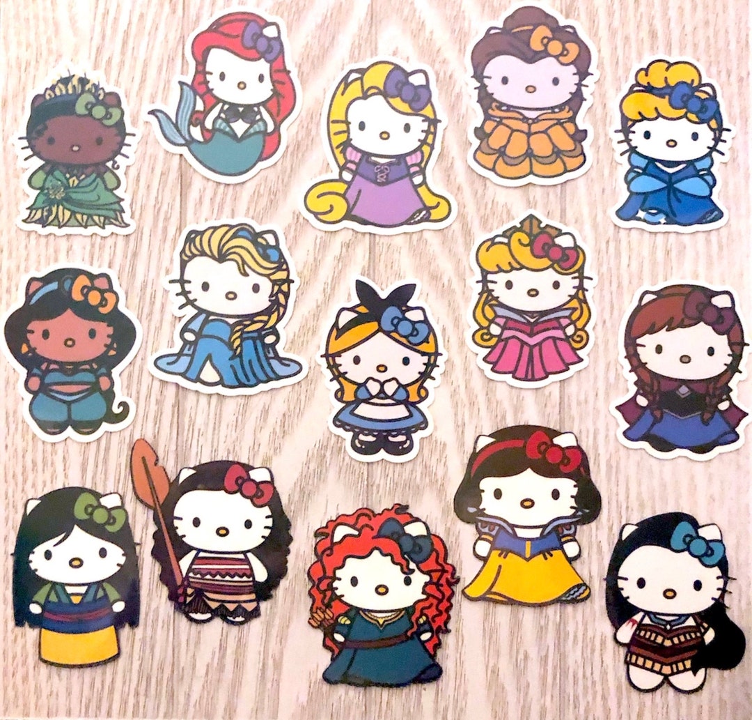 Kawaii Kitty Princess Stickers Holographic Vinyl Stickers Disney ...