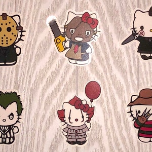 Horror Kitty Stickers Holographic Vinyl Stickers Mini Sticker Pack ...