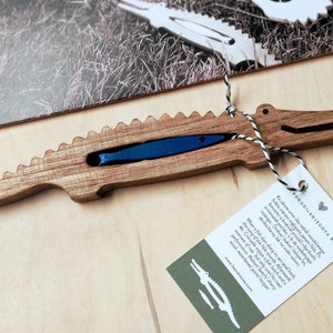 Natural Walnut Wood Music Instrument Crocodile & Colored Fish ...