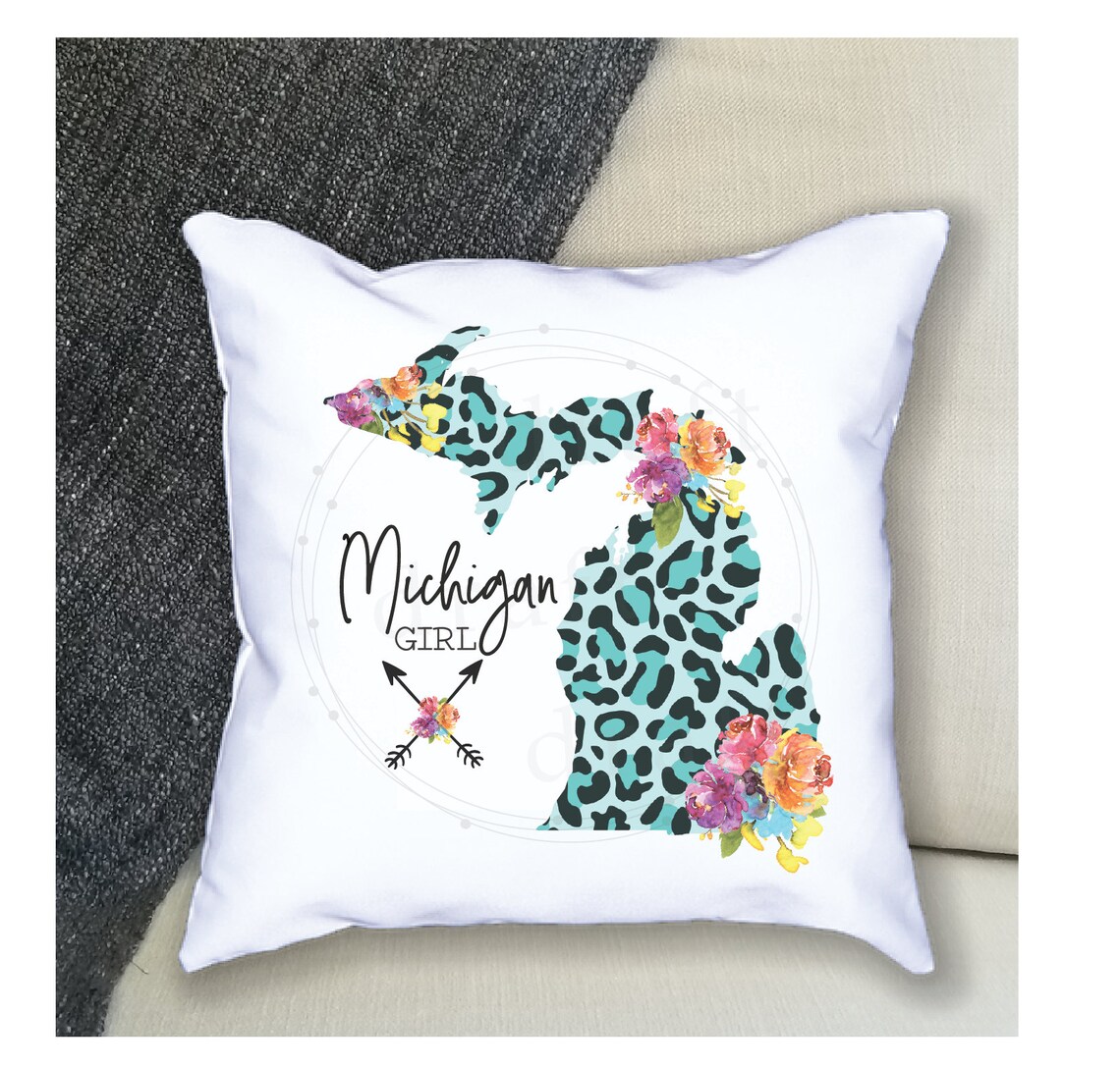 Michigan the Mitten Designs the State of Michigan Aqua - Etsy