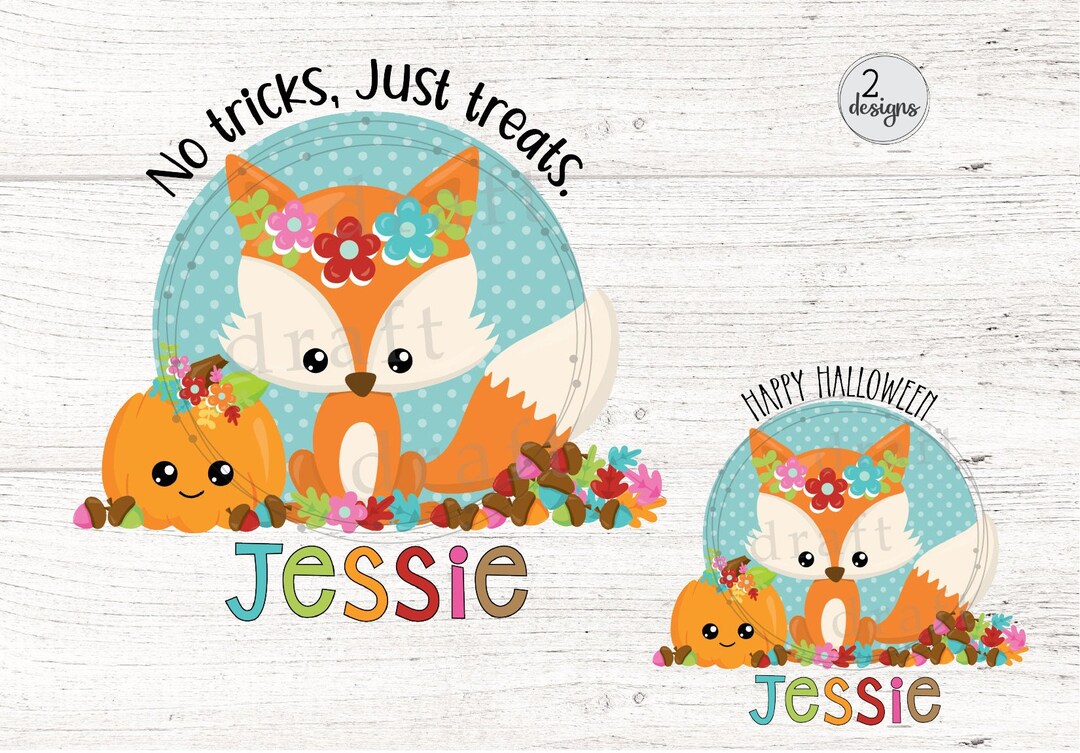 2 Non-scary HALLOWEEN Versatile Designs Fox Room to - Etsy