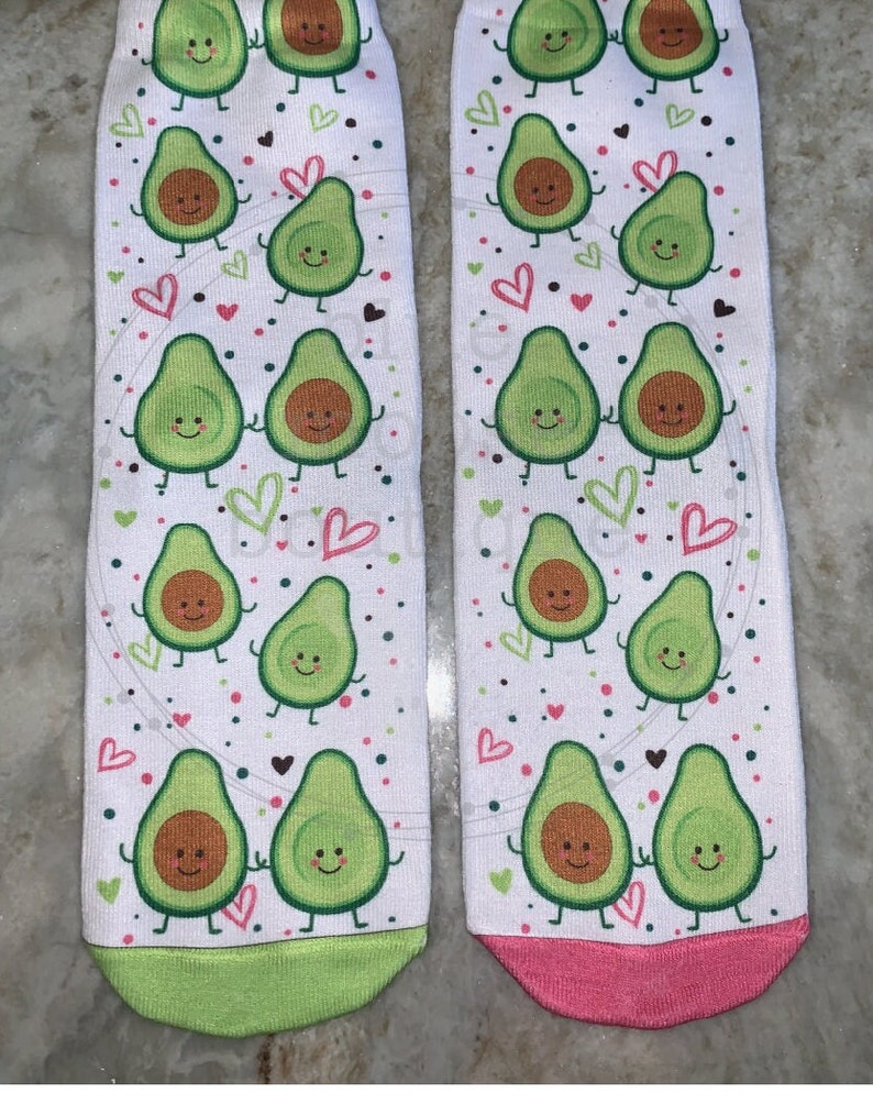 AVOCADO Fun & Silly Sock Design Chips and Guacamole Salsa - Etsy