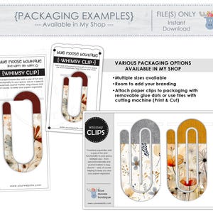 5 Big Paper Clip Design Bundle • Floral • Flowers • Paperclip ...