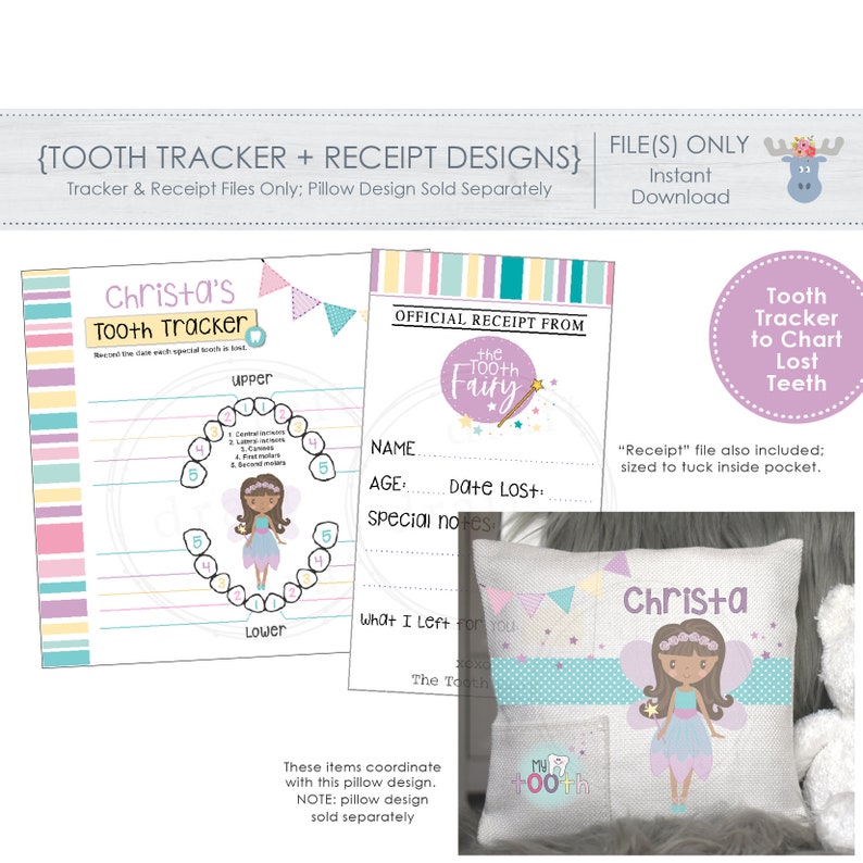 TOOTH TRACKER + RECEIPTS - Record Lost Teeth & Leave a Receipt • Print ...