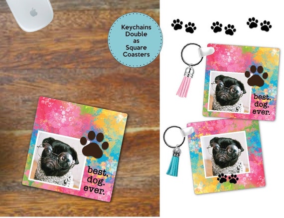 Dog Lover 2 Designs With Photo Cutout Square Designs for | Etsy