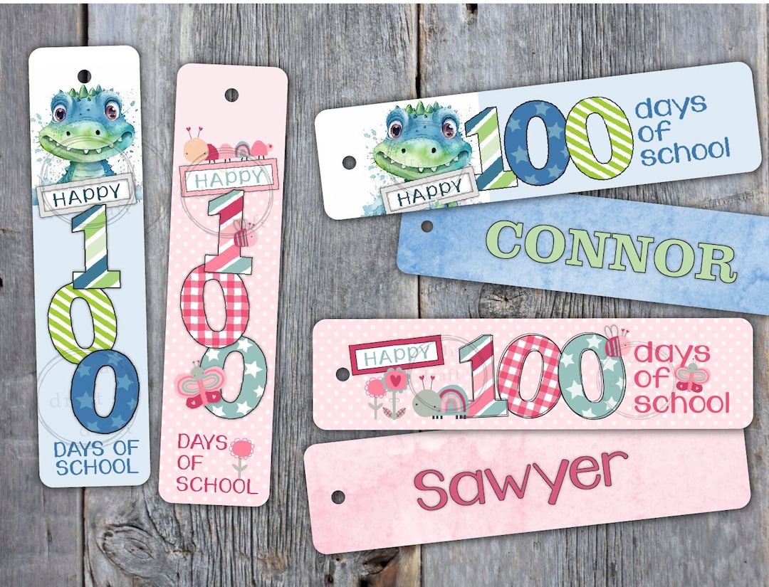6 - 100 DAYS of SCHOOL Teacher Bookmark Designs • Ice Cream • Includes ...