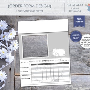 1 PRODUCT Fundraiser Order Form Design DIY 1-up Spirit Wear Sales Canva ...