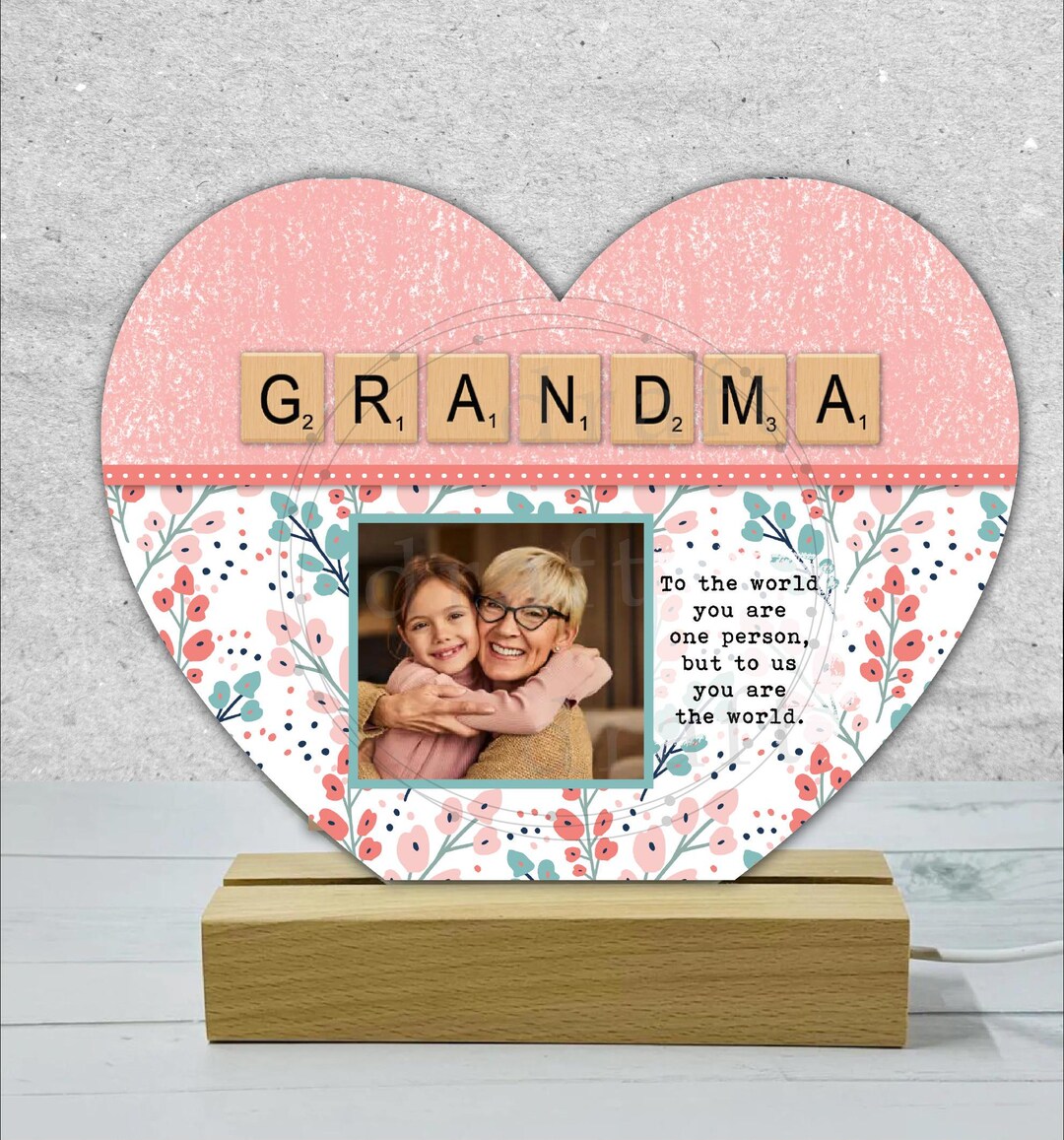 6 Heart Nightlights Design Bundle Photo Cutout Acrylic W/ Night Light ...