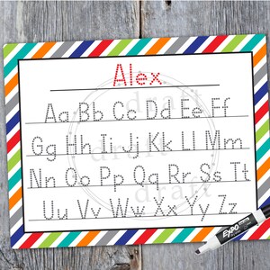 ABC TRACE • Alphabet Practice Board ==> Primary Colors • Dry Erase ...