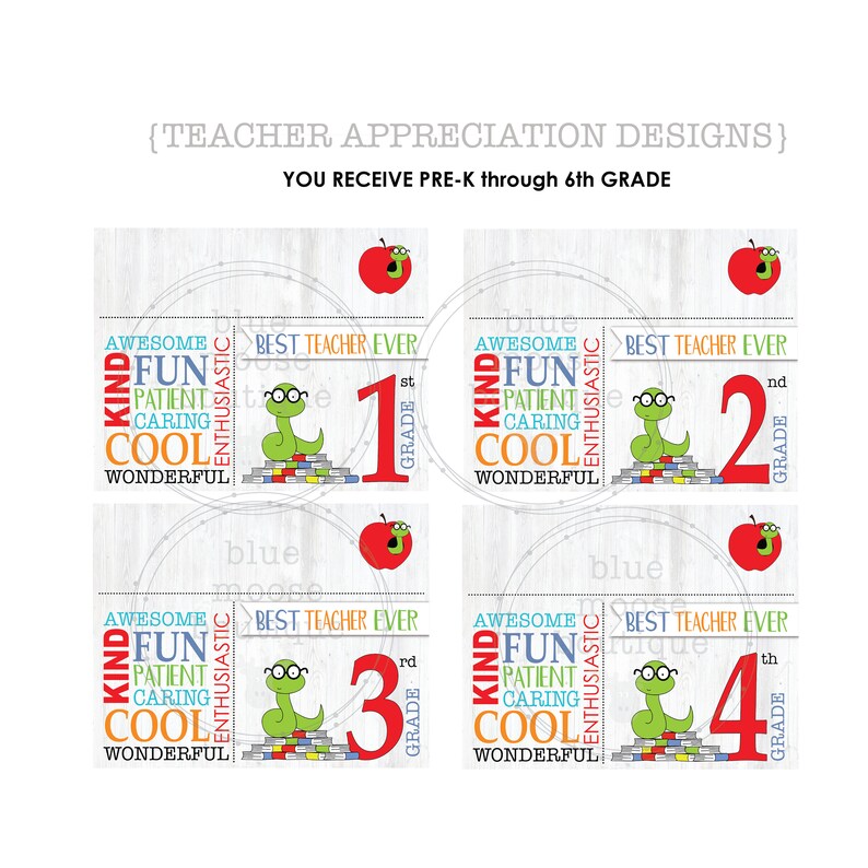 8 Design Bundle: TEACHER APPRECIATION Designs School Room - Etsy