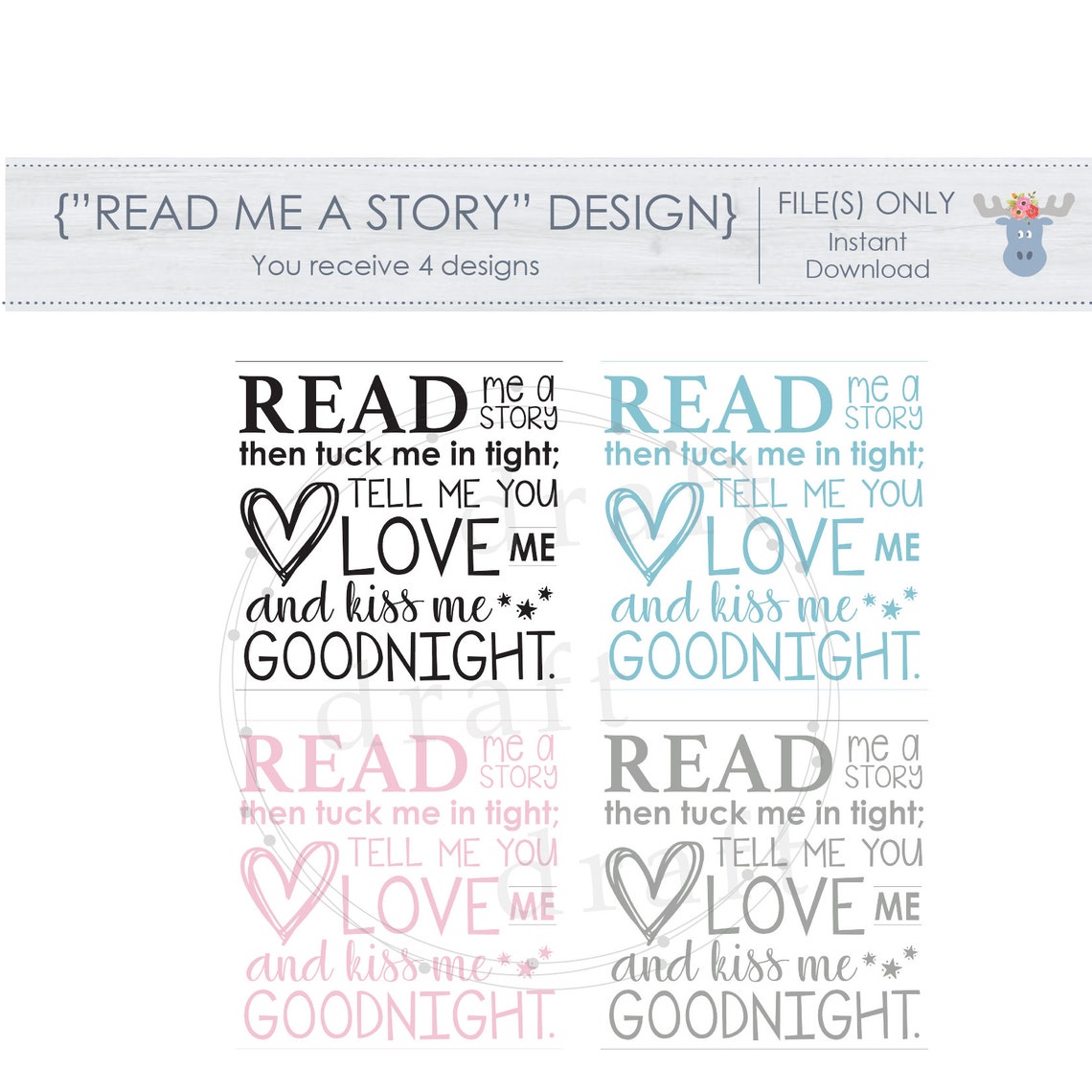 READ ME a STORY Tuck Me in Tight Tell Me You Love Me Kiss | Etsy