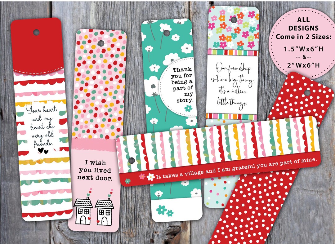 6 FRIENDSHIP Bookmark Designs • Friends • Fun • Thank You • Books ...