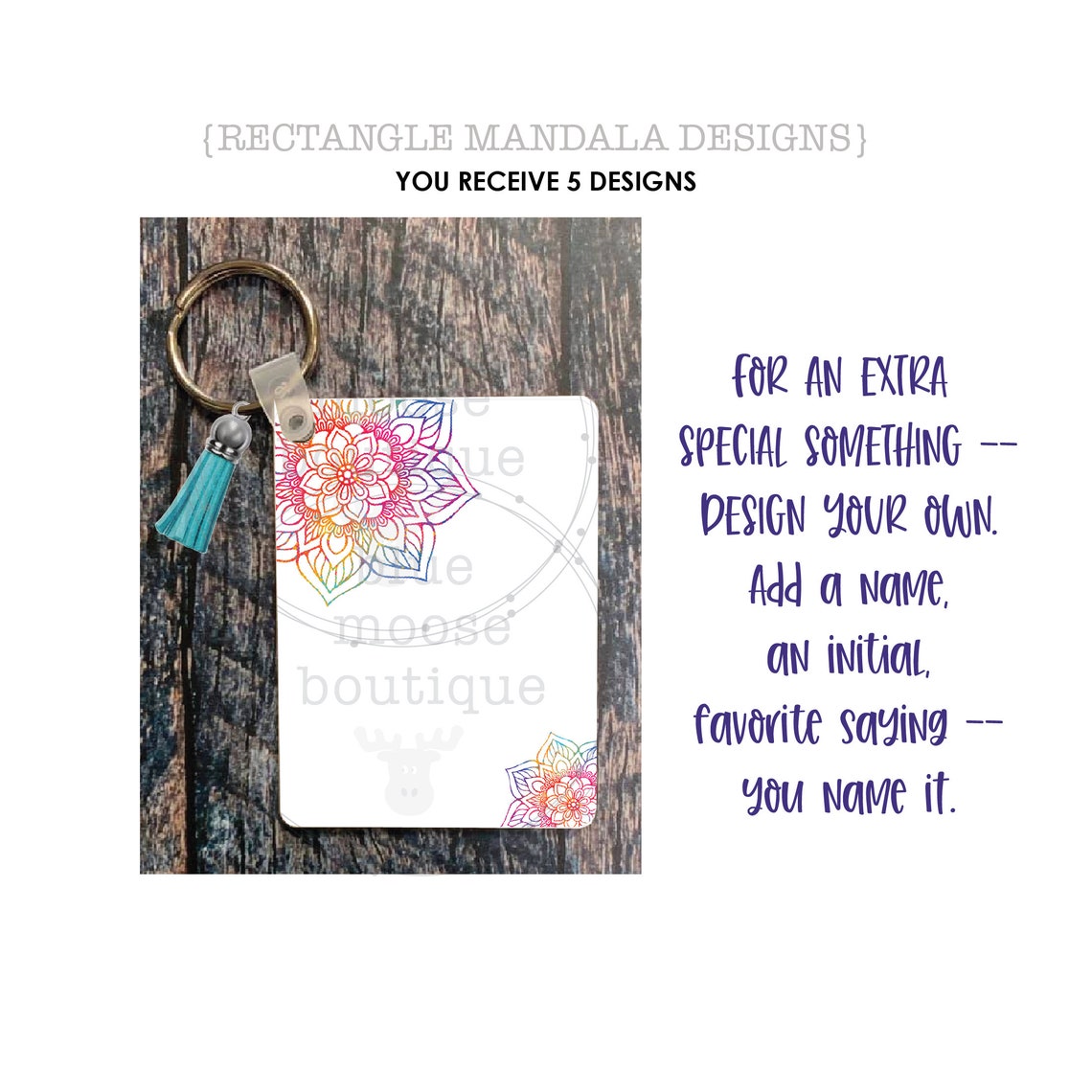 Bundle of 5 Designs -- Mandalas - Rectangle, Versatile Sublimation ...
