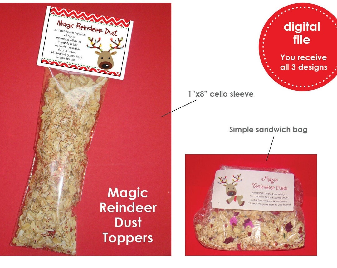 Magic Reindeer Dust Topper 3 Designs DIY Great for - Etsy