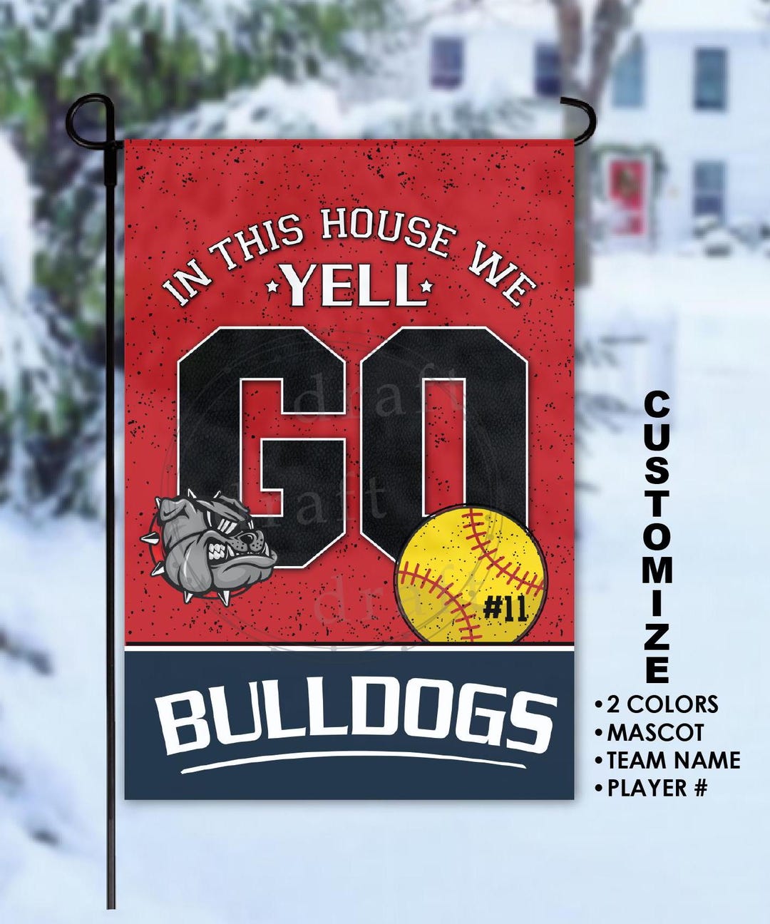 2 SOFTBALL 'distressed' Flag Designs • in This House We Cheer • You ...