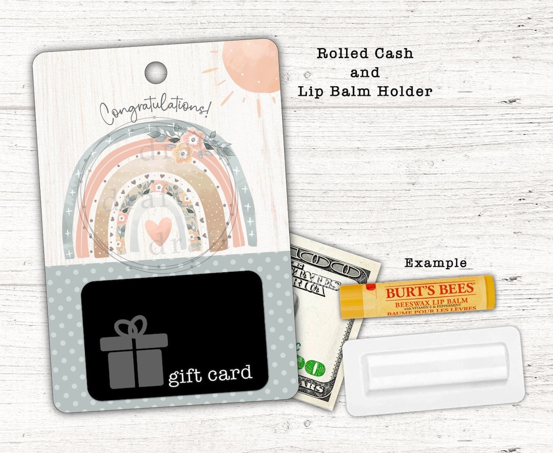 Boho Rainbow Congratulations Design • Baby Shower • Rolled Money or Lip ...