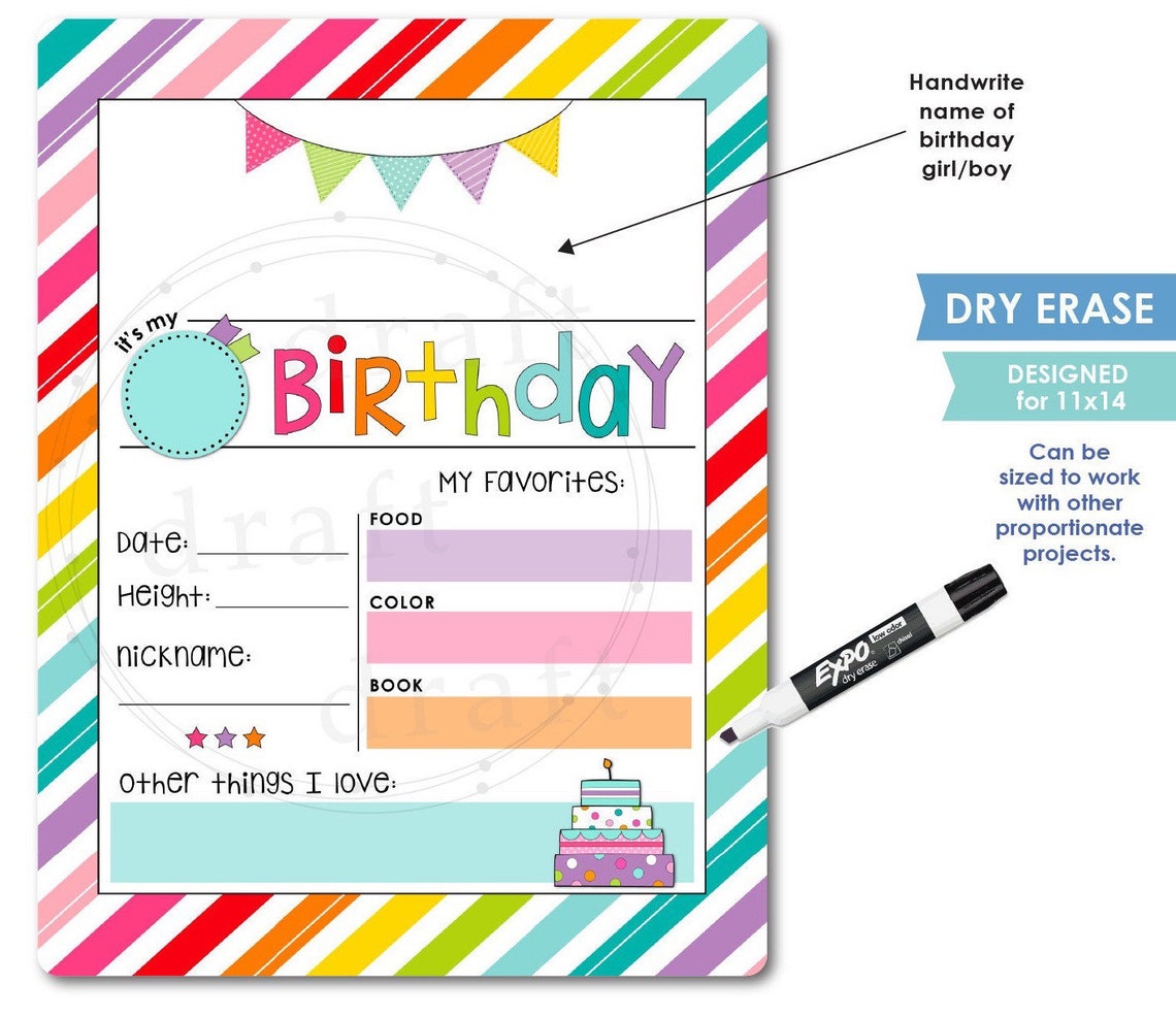 BIRTHDAY BOARD -- Photo Picture Taking Board • Incl Canadian Version ...