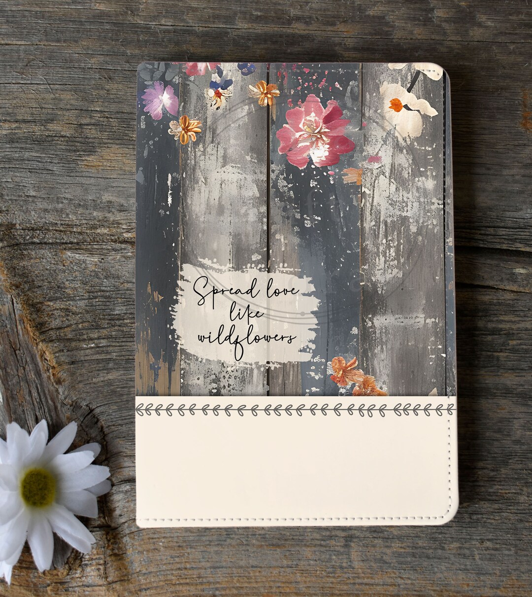 2 Watercolor Floral Journal Designs • Flowers • Rustic Wood Daily ...