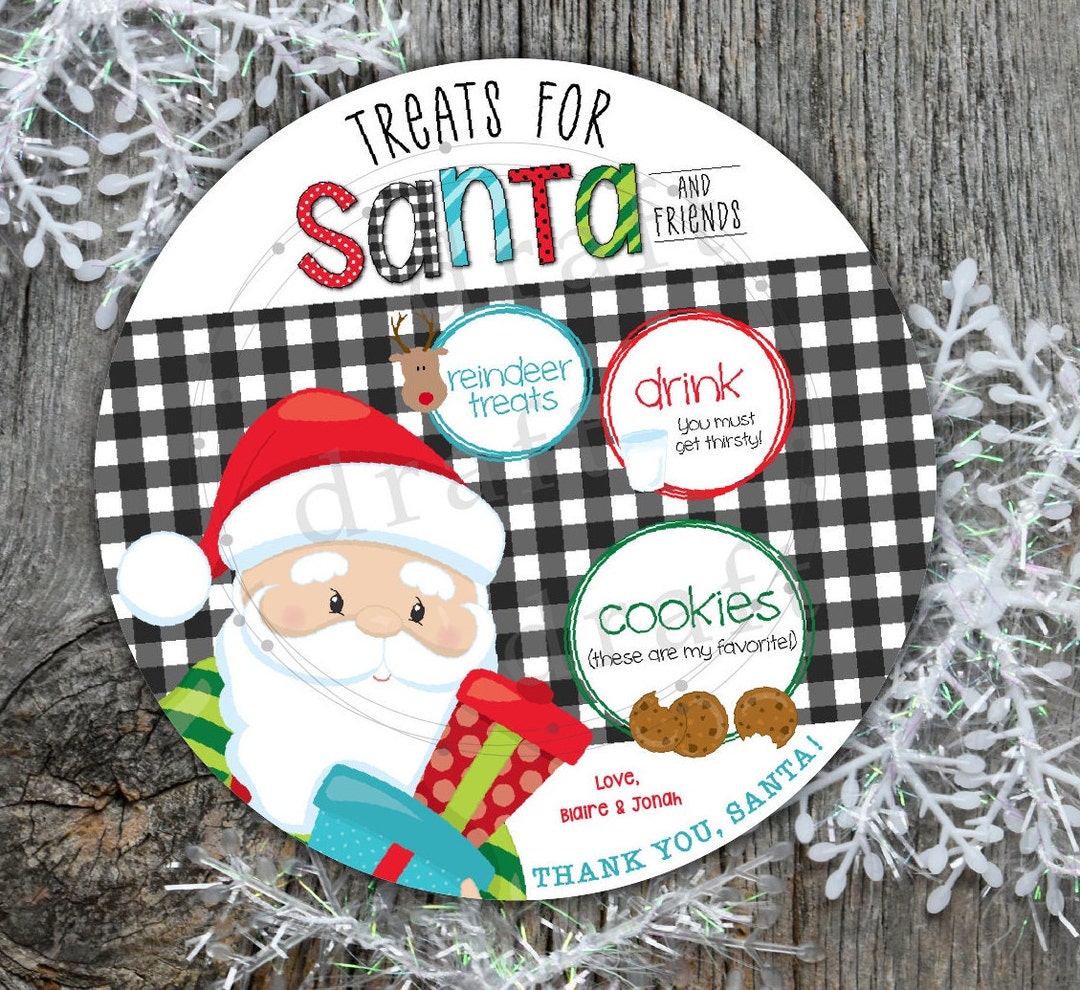 COOKIES for SANTA Board Design • Round Christmas • Milk • Snacks for ...
