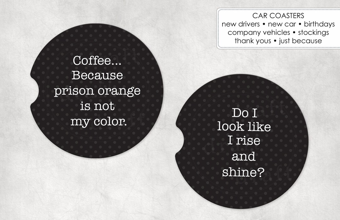 4 Car Coaster Designs - FUNNY/SNARKY Collection • Templates Designs ...