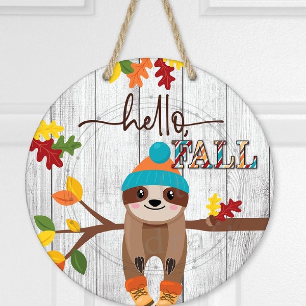 Sloth Welcome Door Signs - Etsy